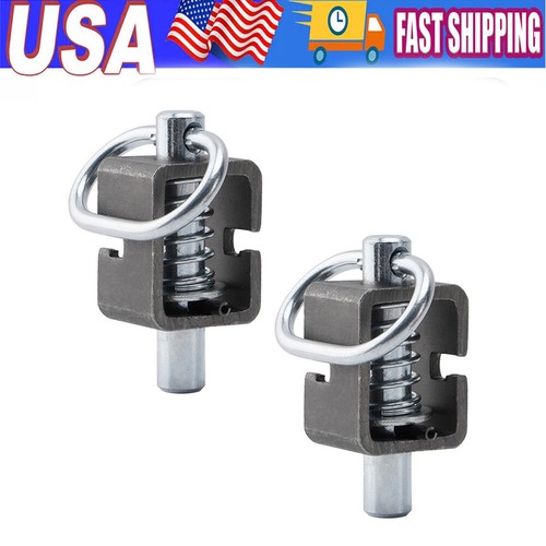 2 Pack Spring Pin Latch Lock For Utility Trailer Tail Gate Loaded Heavy ...