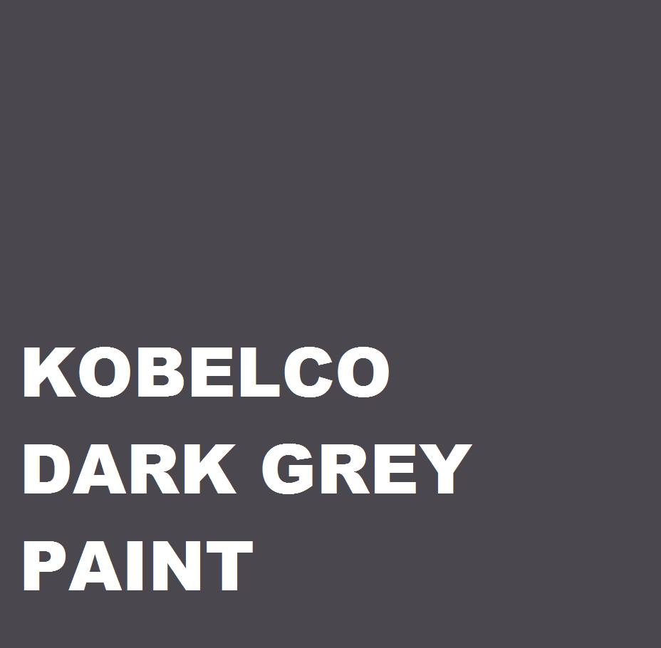 KOBELCO DARK GREY PAINT Machinery Enamel Gloss Paint 1lt Brush or Spray ...