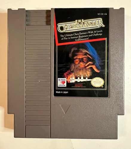Nintendo NES The Chessmaster Tested & Working Authentic Game Cartridge ...