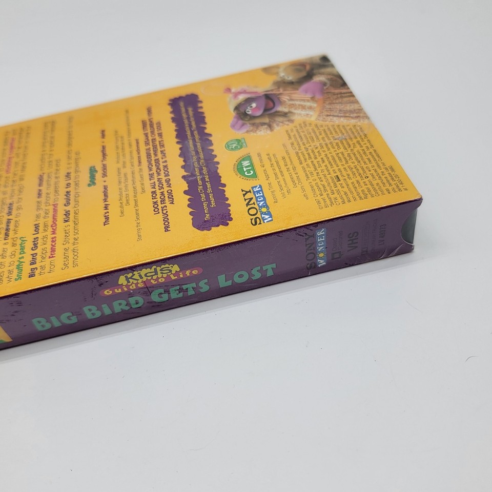 Sesame Street VHS Big Bird Gets Lost Kids Guide To Life 1997 Sealed ...