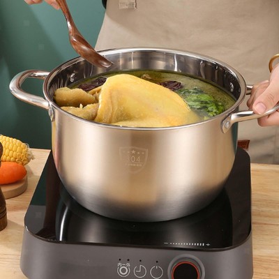 Stainless Steel Stockpot Small Saucepan Pasta Pot Thick Bottom Kitchen ...