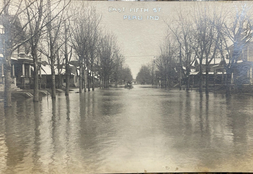 Vintage RPPC Postcard 1913 Flood Peru Indiana | eBay