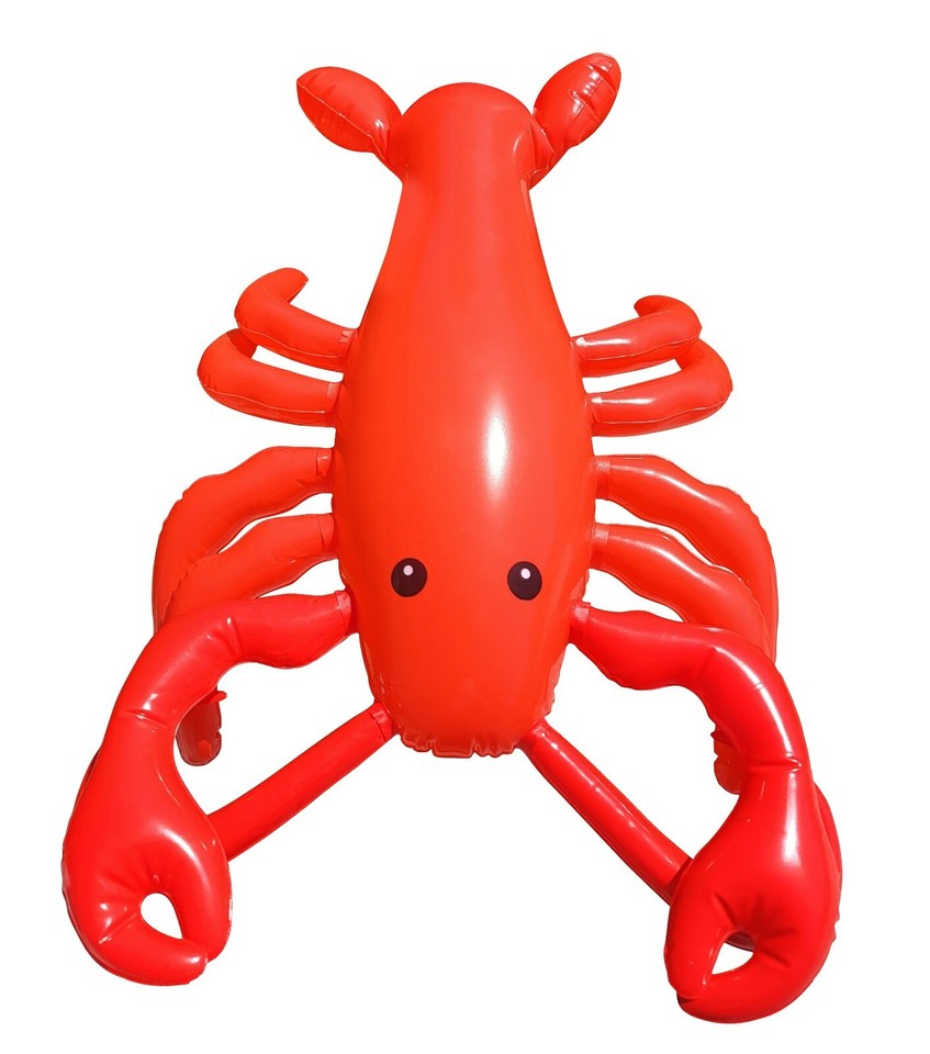 Large 20" RED Blow-up Inflatable Lobster Pool Toy Luau Nautical Clam ...