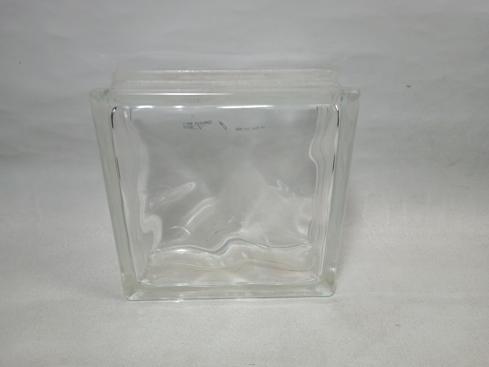 Pittsburgh Corning Decora Glass Block 8x8X3" RETIRED New Wavy Brick NOS ...