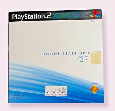 Sony PS2 PlayStation 2 ONLINE START-UP DISC v 3.0 w manual & sleeve ...
