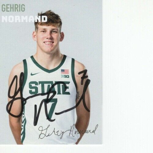 Michigan State Spartans Gehrig Normand Autographed Basketball Card | eBay