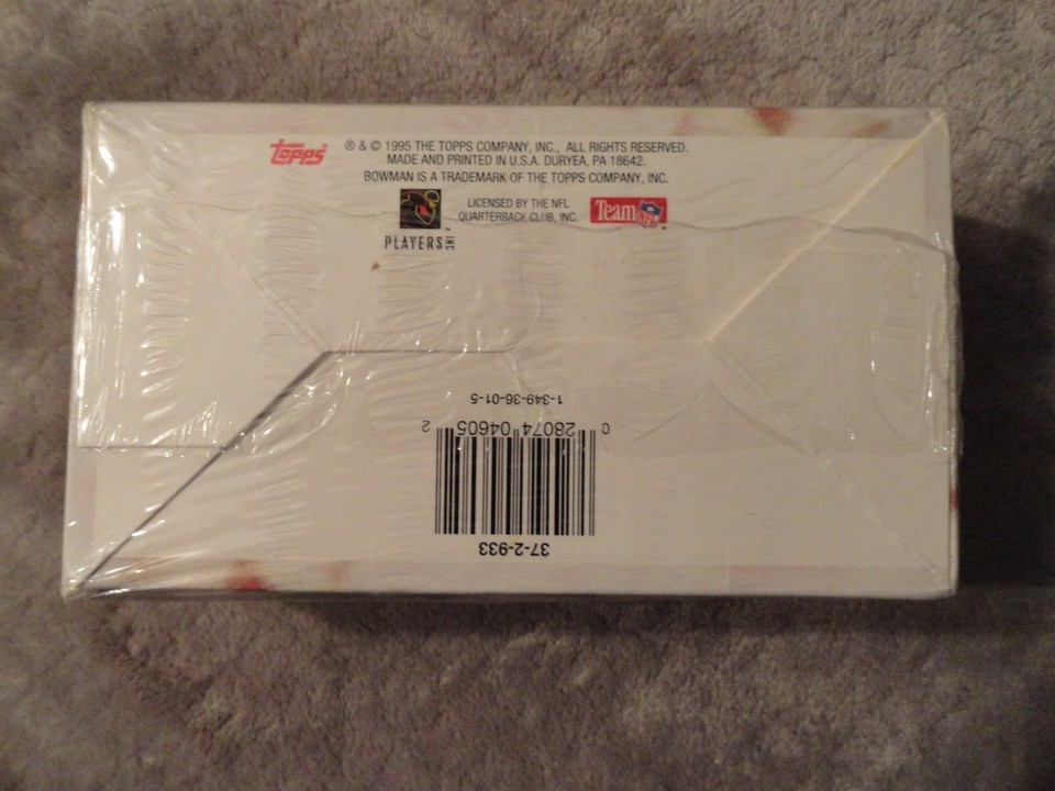 Brand NEW Factory Sealed 1995 BOWMAN NFL Football Cards Box 20 Packs 14 ...