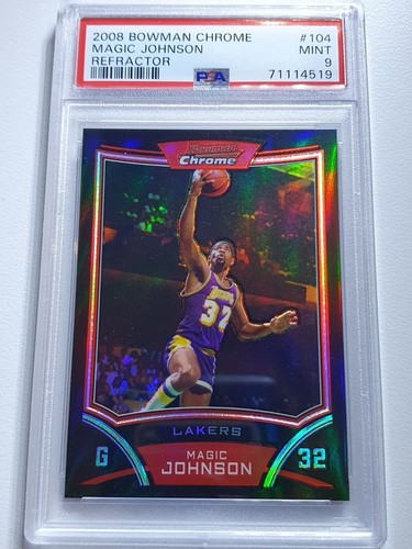 2008 Bowman Chrome Magic Johnson #104 REFRACTOR /499 - PSA 9 (POP 8) | eBay