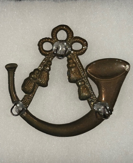 Rare M1834 US Infantry Open Horn Shako Hat Insignia - Exc Condition | eBay