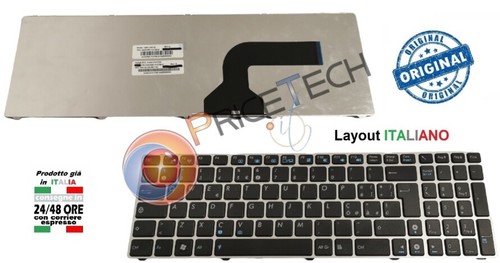 Tastiera layout ITA Keyboard per notebook ASUS G51 G53 G60 G73 Silver ...