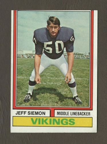 1974 Topps Football Card #319 Jeff Siemon – Minnesota Vikings | eBay