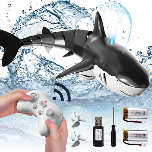 2.4Ghz Remote Control Shark Toy, 1:18 Scale Electric RC Shark for Pool ...