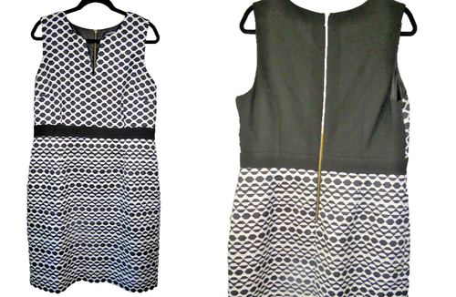 BASQUE - Flattering color block dress - size 16 - excellent condition ...