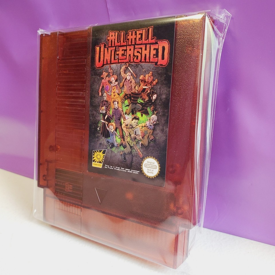 All Hell Unleashed (NES) Custom Physical Cartridge. Horror Game. Blood ...