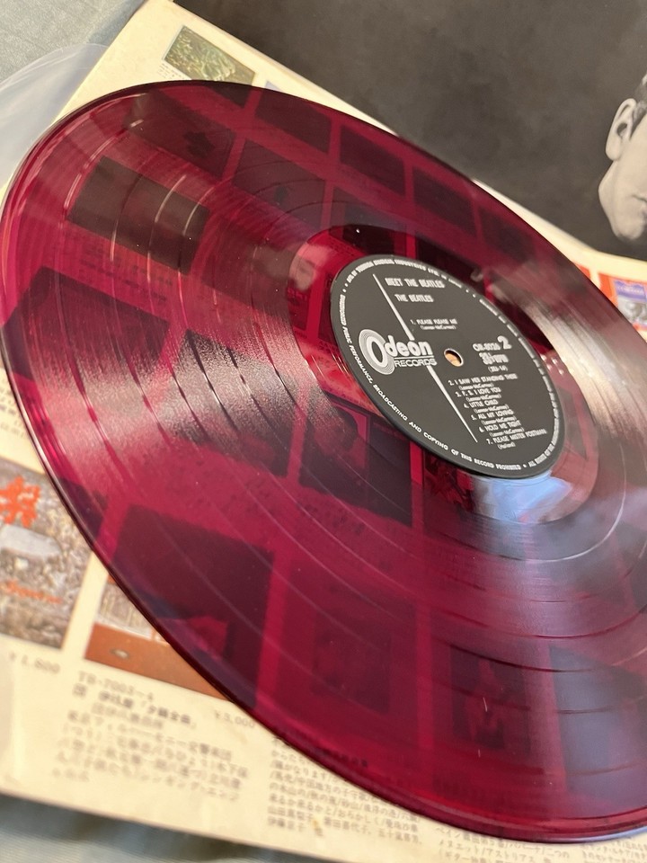 The Beatles MEET THE BEATLES Japan RED colored vinyl MONO LP Odeon OR ...
