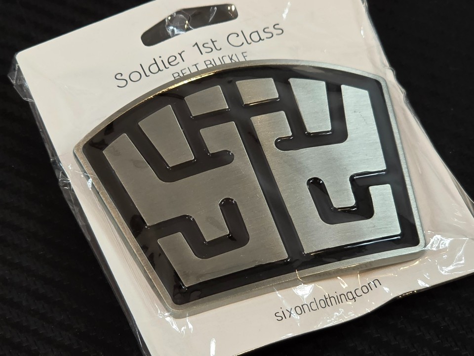 SixOn Clothing Soldier 1st Class Cosplay Belt Buckle - Antique Nickel ...