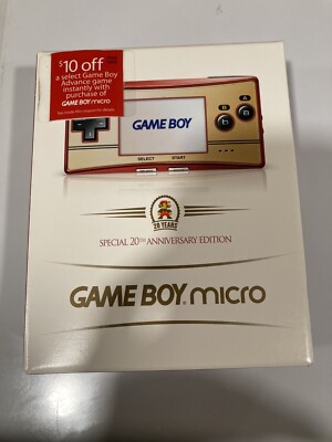 Nintendo Game Boy Micro - 20th Anniversary Edition Handheld System New ...