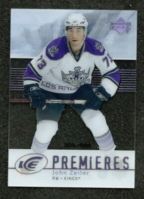 RARE 2007-08 JOHN ZEILER KINGS UPPER DECK ICE PREMIERES ROOKIE 308 / ...