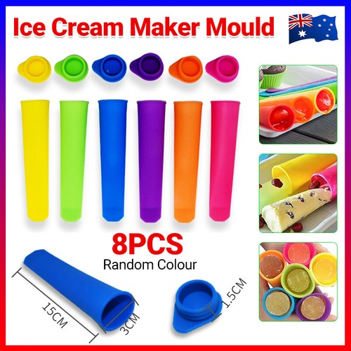 8PCS Silicone Ice Block Moulds/Ice Cream Molds/Icy Pole Jelly Pop ...