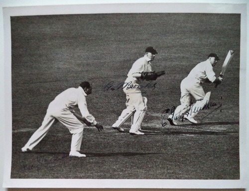 M.C.C v SURREY 1933 HENDREN, BROOKS & PGH FENDER AUTOGRAPHED CRICKET ...
