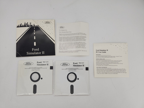 Vintage Ford Simulator II 1989 PC Game Driving Demo 2 5.25" Floppy ...