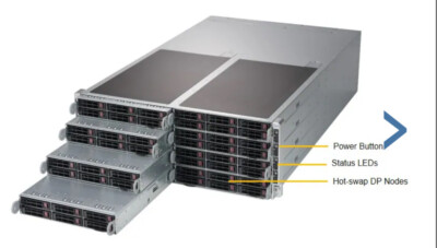 QTY 8x 1U X11DPFR-SN Skylake Servers 4U 8x U2 NVME Bays 16x Xeon 6130 ...