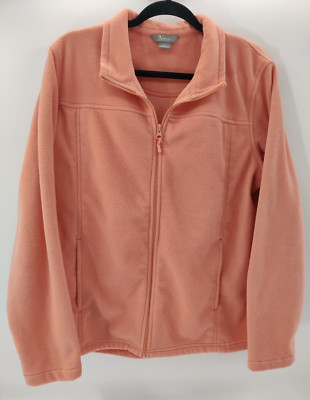 Natural Reflections Women's Orange Full Zip Fleece Jacket Size XL | eBay