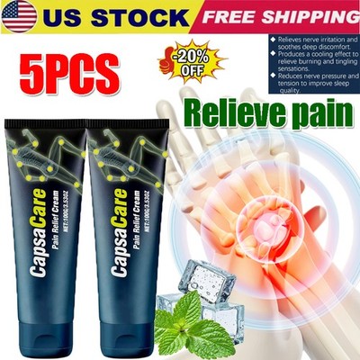 5PCS USA CapsaCare Neuropathy Massage Cream – Soothing Nerve Pain ...