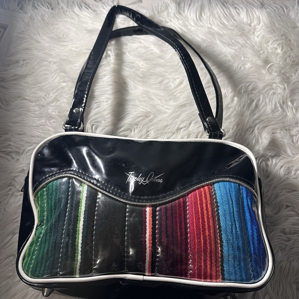 Trophy Queen Sarape Pinstripe Purse Handbag Rockabilly Punk Bag USA | eBay