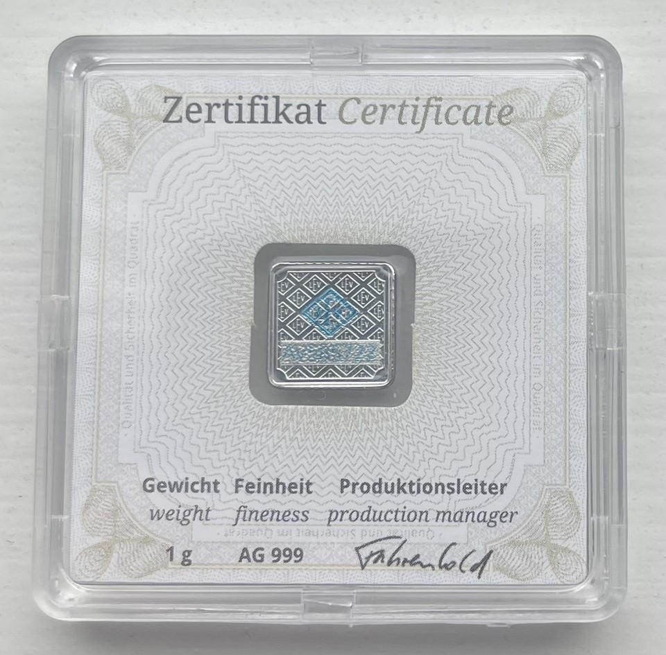 1 Gram Geiger Edelmetalle .999 Silver Square Bar- Sealed | eBay