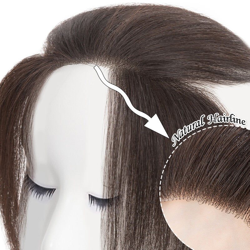 Mens Toupee 100% Remy Human Hair Frontal Receding Hairline Hairpiece ...