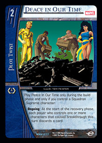 VS System: Peace In Our Time [Played] Marvel The Avengers TCG CCG ...