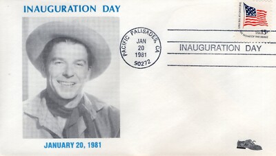 INAUGURATION RONALD REAGAN, COWBOY PHOTO, PACIFIC PALISADES, CA 1981 ...