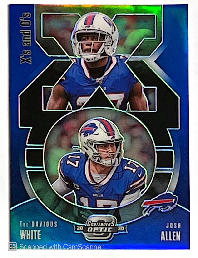 2020 Panini Contenders Optic Xs and Os Blue #2 Josh Allen Tre'Davious ...