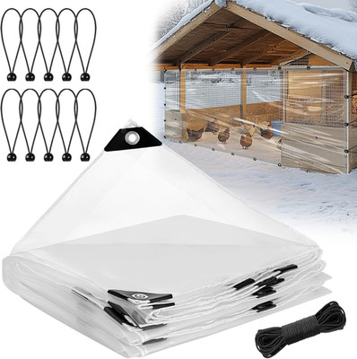 6.6x13ft Chicken Coop Covers Accessories for Winter - Easy to Install 6 ...