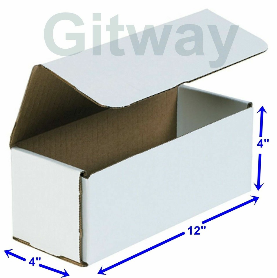 50-12x4x4 White Corrugated Carton Cardboard Packaging Shipping Mailing ...