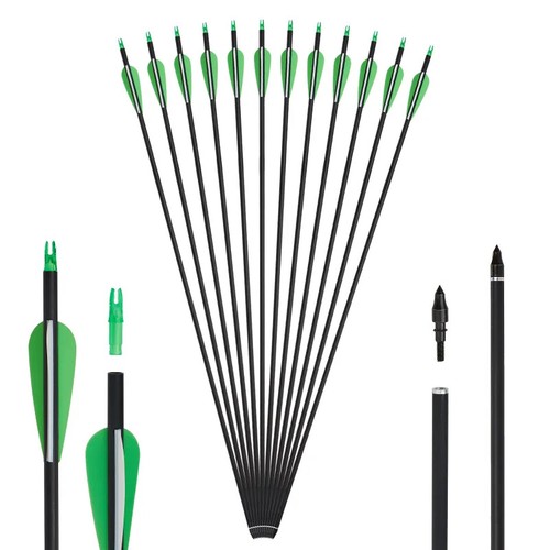 Carbon Arrows Archery Arrows for 31.5 Inch MIxed Carbon Arrows for ...