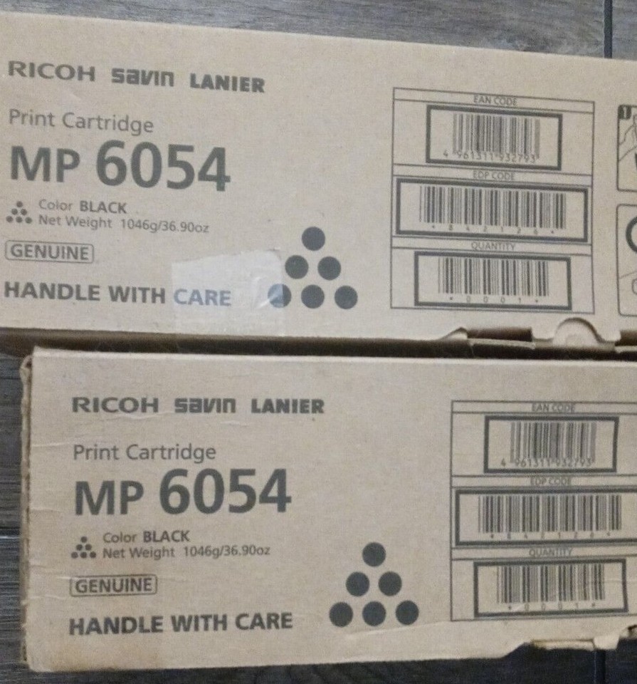 2 Boxes of Ricoh Savin Lanier MP 6054 Black Toner EDP: 842126 New ...