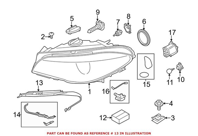 Genuine BMW OEM 63117240367 Gasket Headlight Left for sale online | eBay