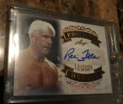 2015 Leaf Legends of Sport Ric Flair Ringside Heroes Auto Bronze RH-RF1 ...