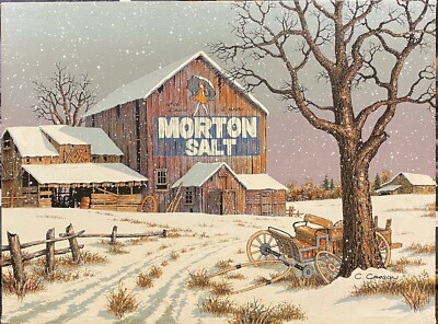 Morton Salt by C. Carson - Print on Canvas | eBay