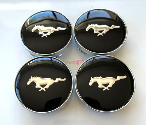 SET of 4 Wheel Rim Center Hub Caps For Ford Mustang GT Running Horse ...