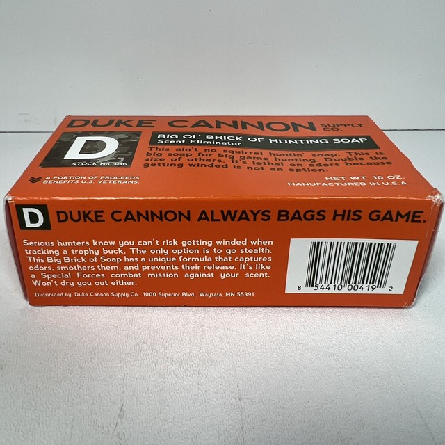 Duke Cannon Big 'ol Brick of Hunting Soap - Scent Eliminator 10oz for ...