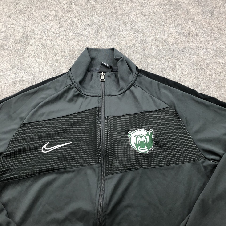 Baylor Bears Jacket Full Zip Mens Large Gray Nike NCAA Basketball Track ...