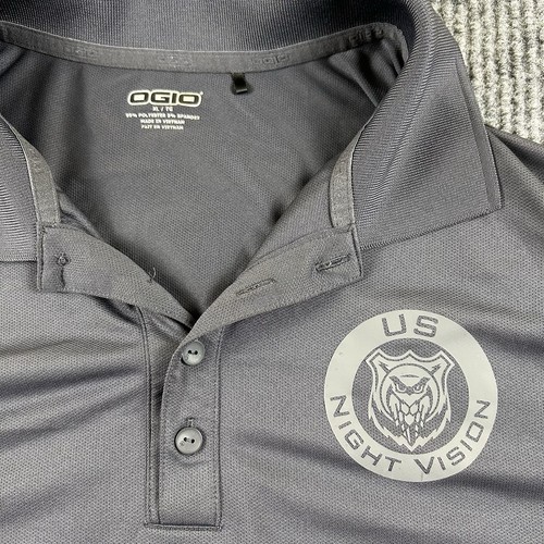 Ogio Mens XL Dark Gray Golf Polo US Night Vision Logo Collar Short ...