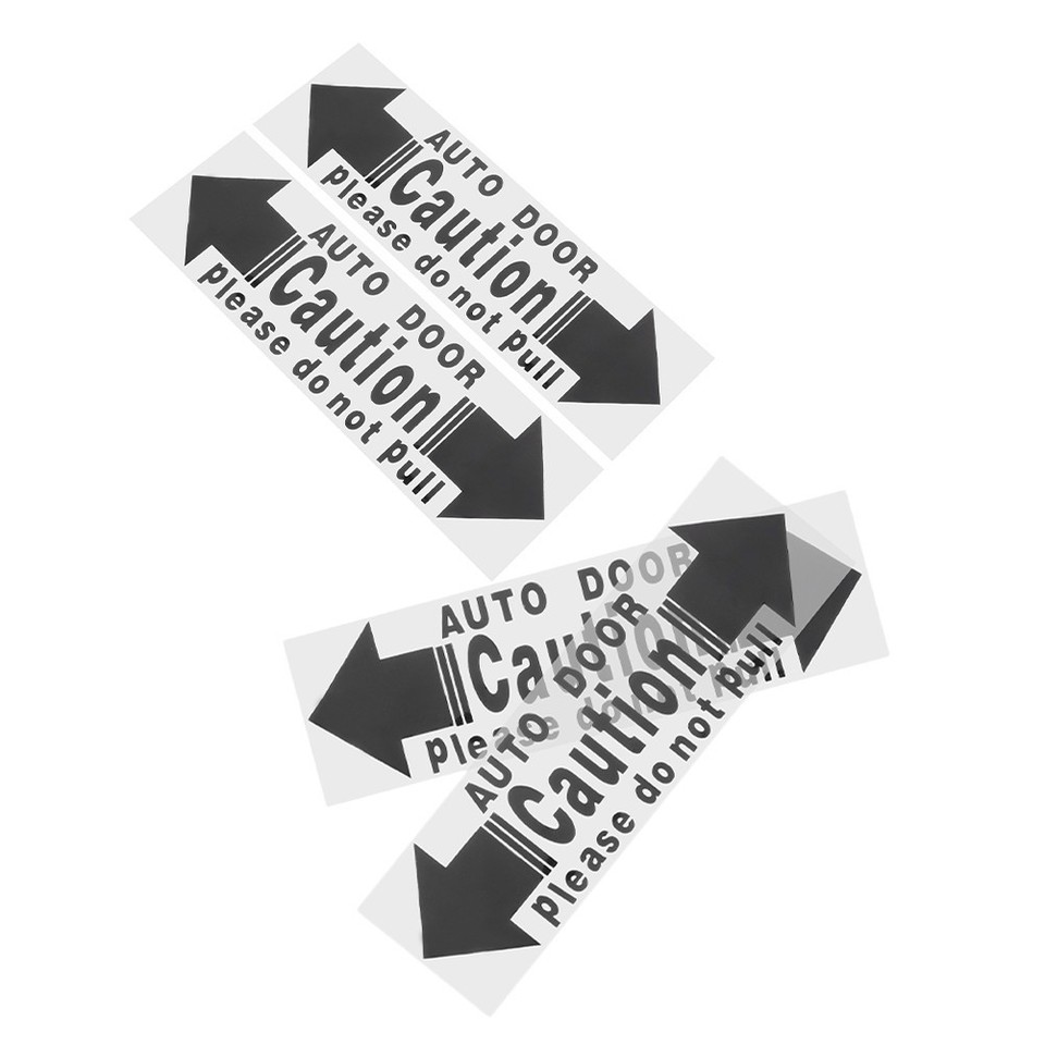 4 PCS Car Door Open Warning Caution Automatic Sign Automotive Stickers ...