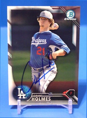 GRANT HOLMES Signed/Autographed 2016 Bowman Chrome Card BCP-104 LA ...