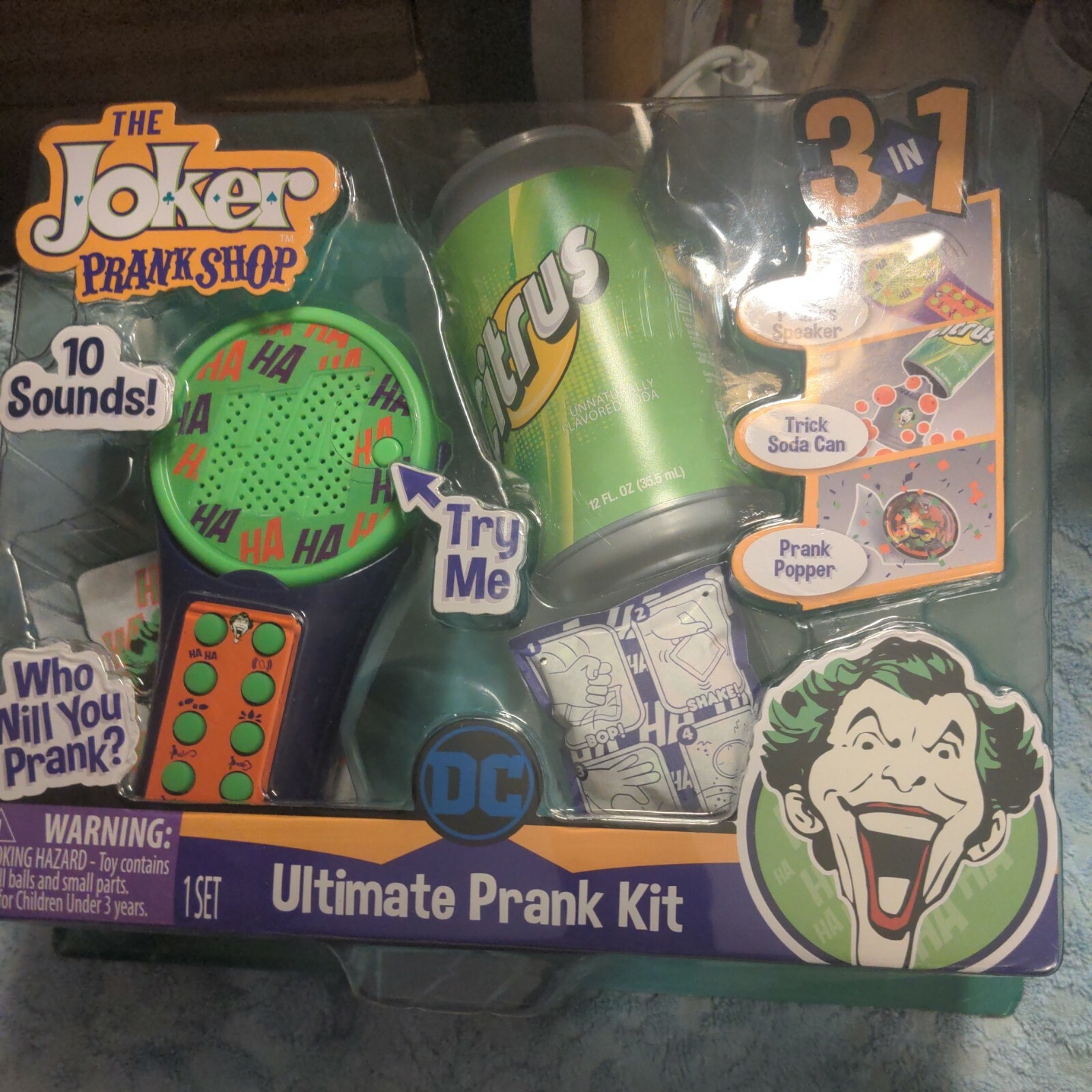 The Joker Prank Shop DC Ultimate Prank Kit 3 In 1 Factory Sealed WB DC ...