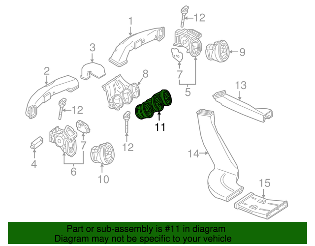 Genuine Mercedes-Benz Vent Grille 2058300301 OEM for sale online | eBay