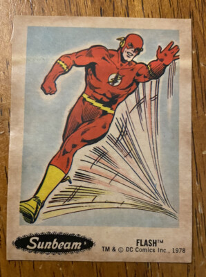 Rare Vintage 1978 DC Comics Super Heroes Sticker Sunbeam Bread Flash ...